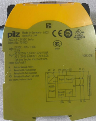 1PCS New Pilz 751103 PNOZ S3 C 24VDC 2n/o safety relay Free Shipping ...