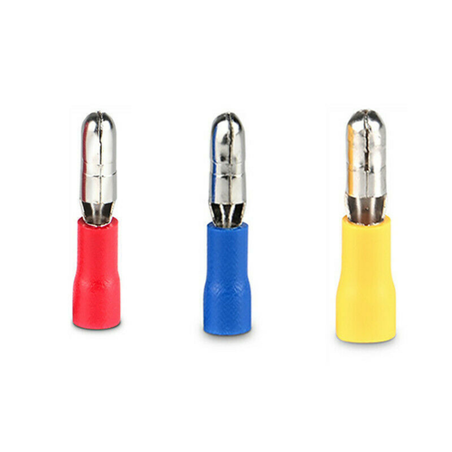 100X Assorted Insulated Bullet Splice Connectors Electrical Wire Crimp ...