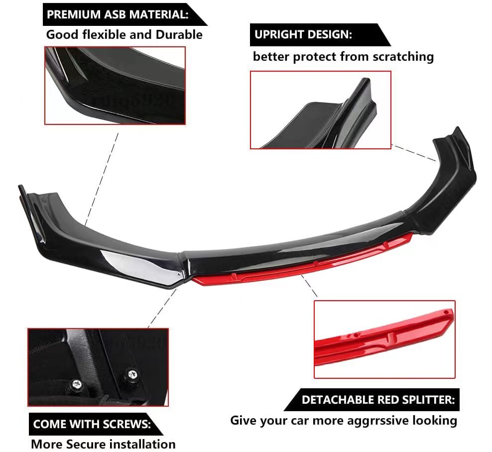 for Infiniti G35 G37 Front Bumper Lip Spoiler Diffuser+Side Skirts+Rear ...
