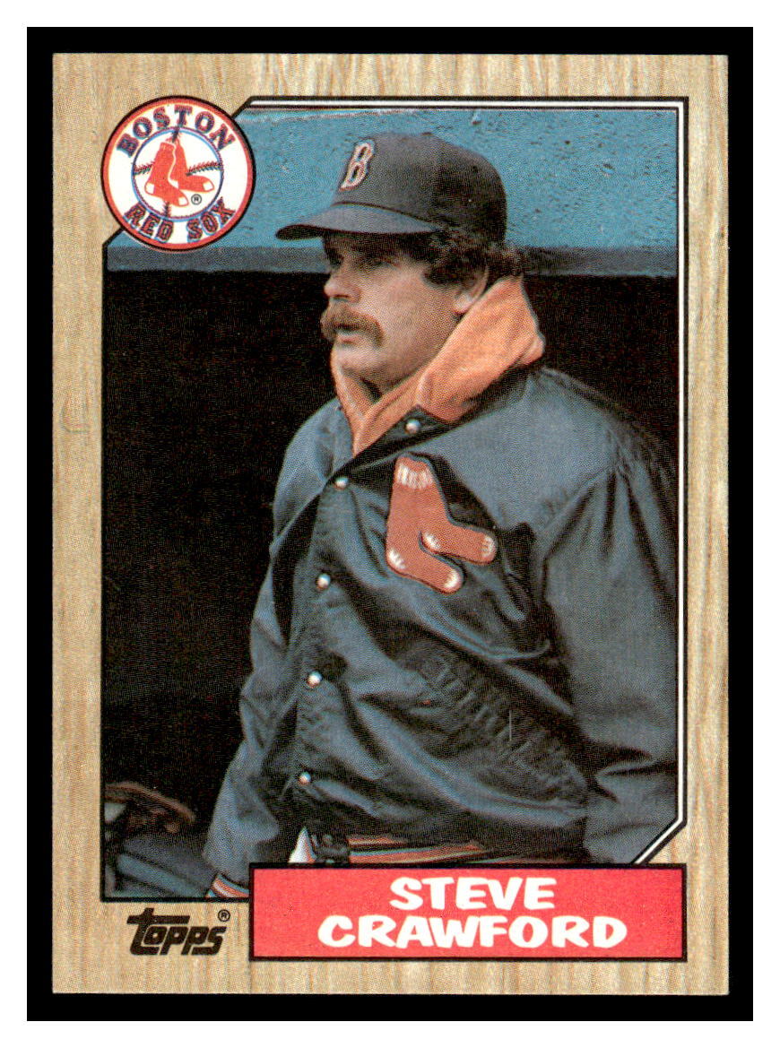 1987 Topps #589 Steve Crawford - Boston Red Sox | eBay