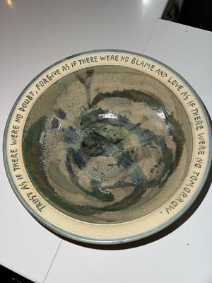Vintage Bryan Becker CLAY WERKS Studio Art Pottery Blessing Bowl Signed ...