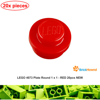 LEGO 4073 Plate Round 1 x 1 - RED 20pcs NEW | eBay Australia