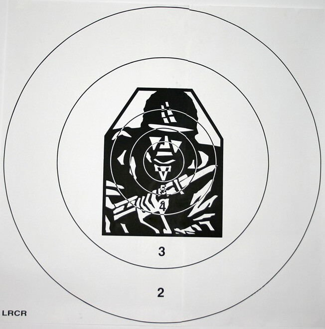 LRCR - Long Range Combat Rifle Target, full Size 48" x 48" buff target ...