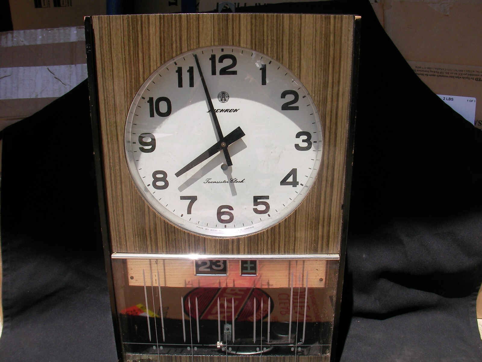 Rare Vintage Mid-Century Aichi Tokei AICHRON Wood Transistor Clock | eBay