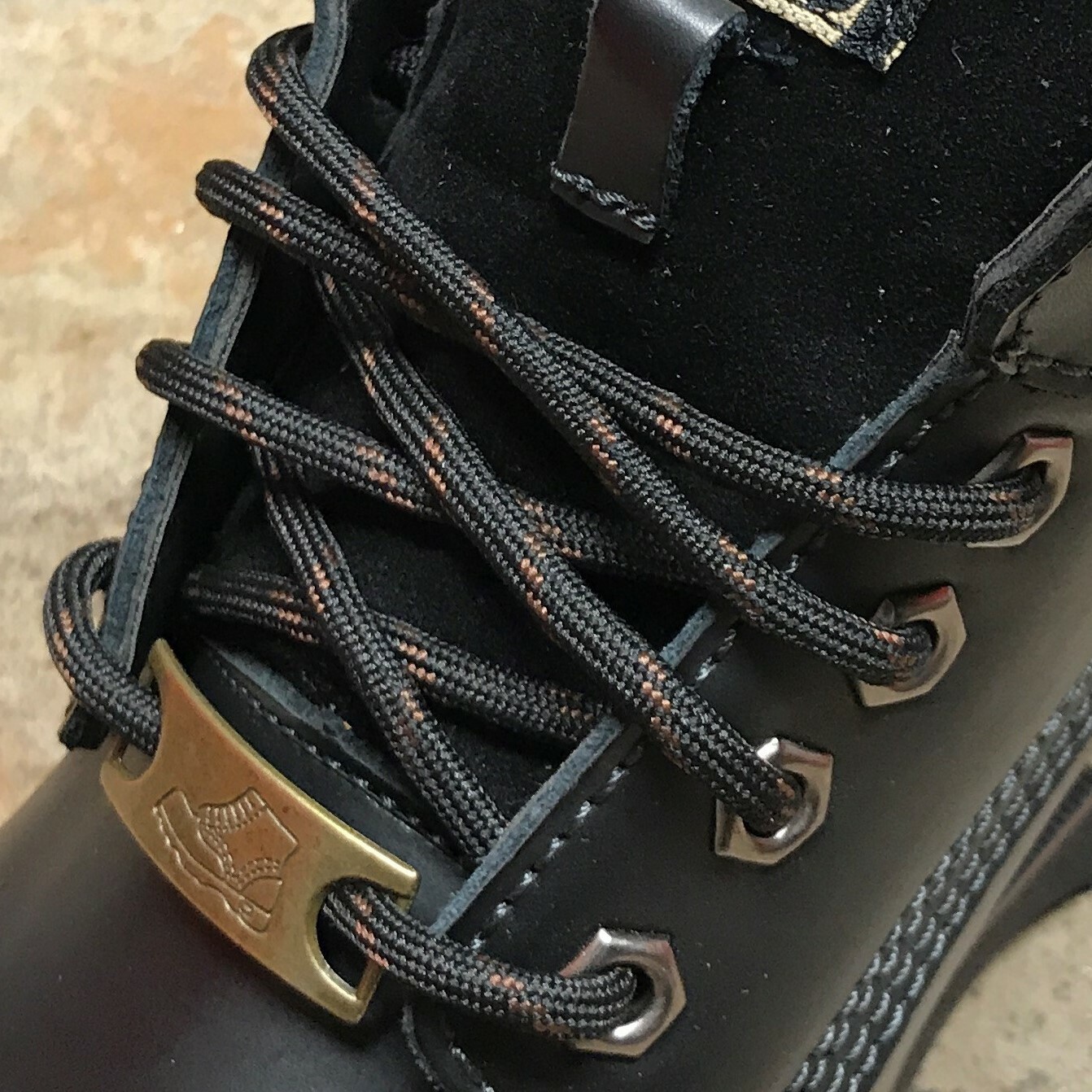 Heavy Duty Hiking Work Boot Shoe Laces Strings / Stay Tied, 5mm Black ...