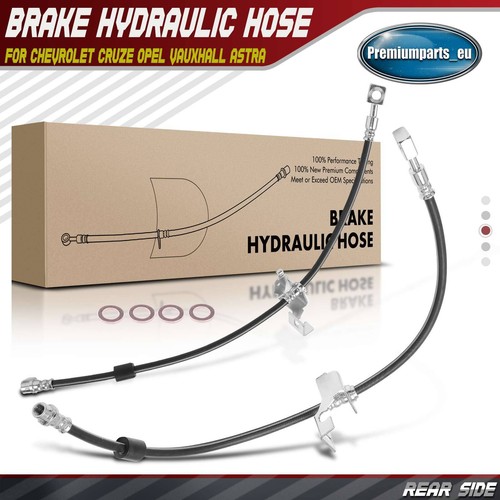 2x Brake Hoses Rear for Chevrolet Cruze Orlando Opel Vauxhall Astra ...