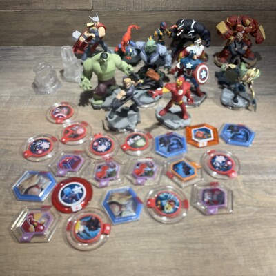 Disney Infinity Marvel Rare Lot Symbiote Spider-Man Ant-Man Hulkbuster ...