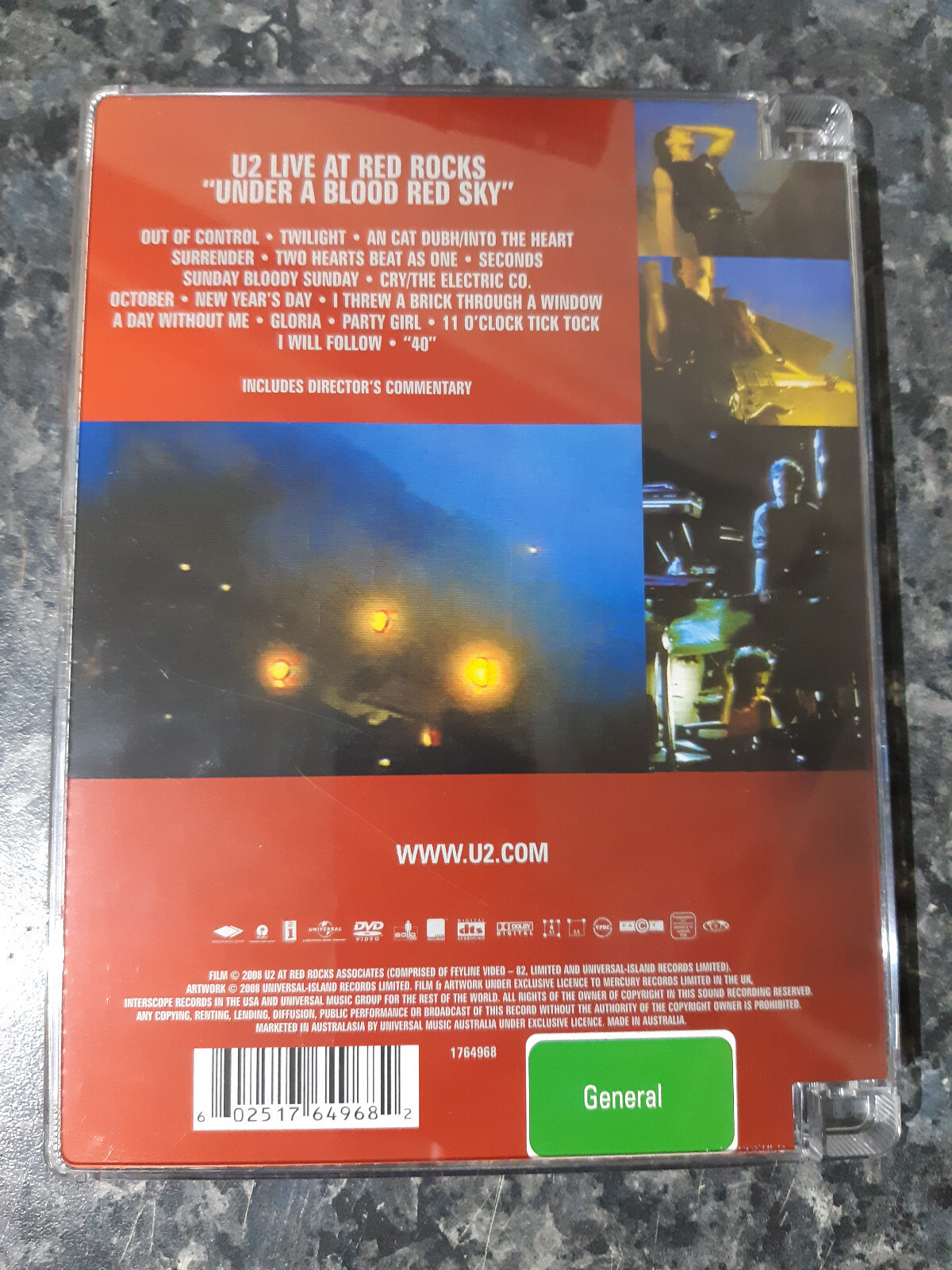U2 - UNDER A BLOOD RED SKY - LIVE AT RED ROCKS - DVD | eBay