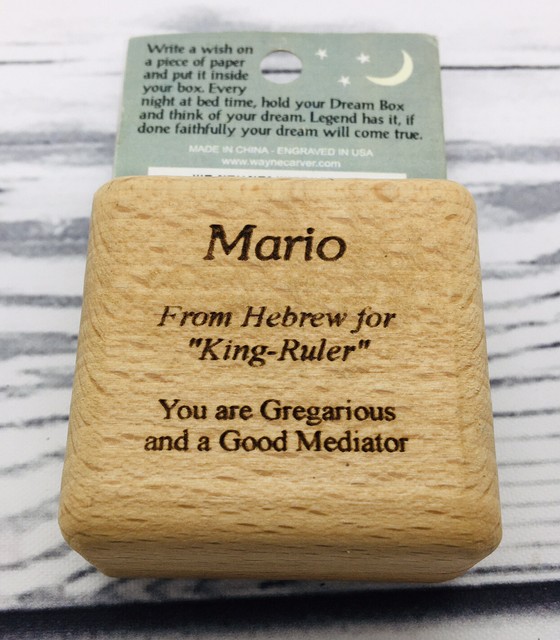 Personalized Name Mario Wooden Dream Box Trinket Keepsake Engraved ...