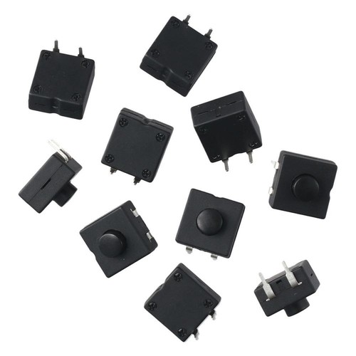 10pcs PCB Latching Flashlight Switch 12x12x9mm Self-locking Switch | eBay