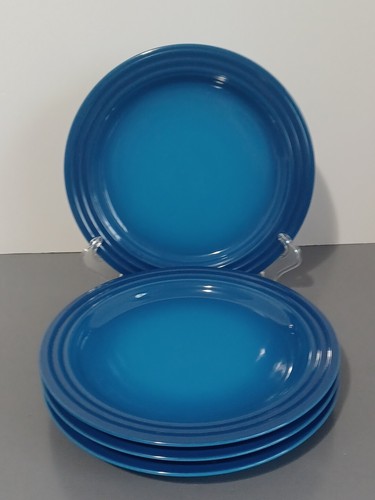 Le Creuset Marseille Blue Salad Side Dessert Plates Set of 4 - 8.5" New ...