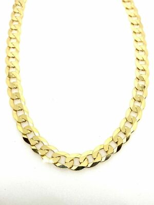 Heavy Gold Curb Chain 24 Inch 9ct Yellow Gold Long Chain 8mm Wide Men’s ...