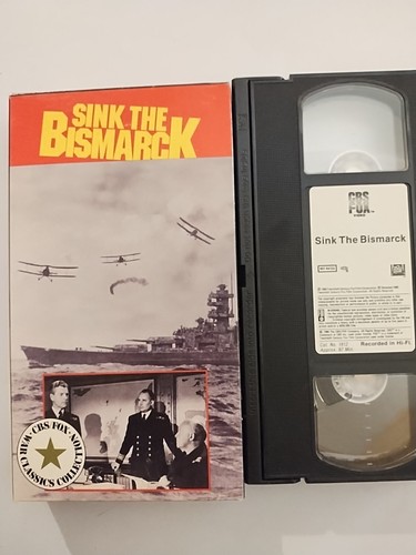 Sink the Bismarck - Kenneth More, Dana Wynter (VHS, 1991) **Buy 2 Get 1 ...