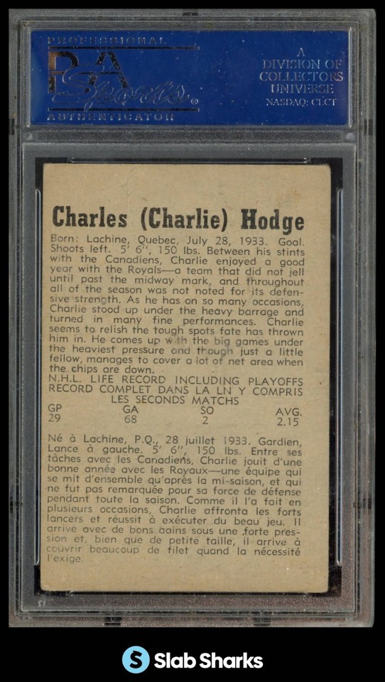 1958 PARKHURST #17 CHARLIE HODGE IN PERSON AUTOGRAPH PSA AUTH | eBay
