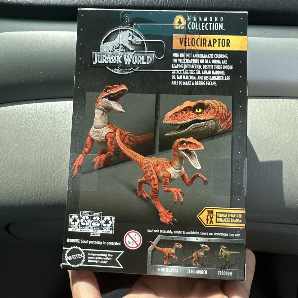 Jurassic Park World Hammond Tiger Velociraptor Dinosaur Figure Raptor ...