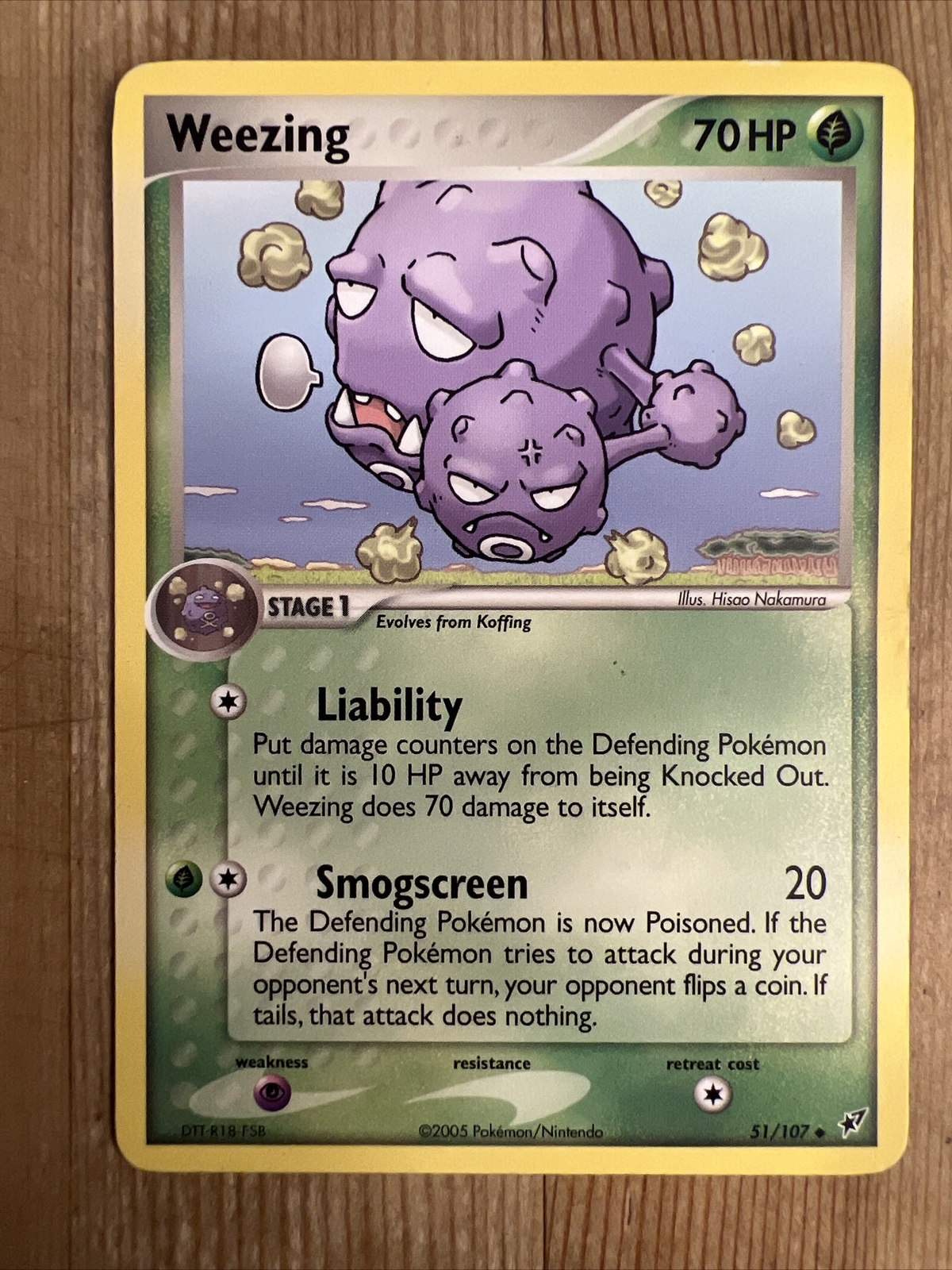 Pokémon TCG Weezing EX Deoxys 51/107 Regular Uncommon for sale online ...