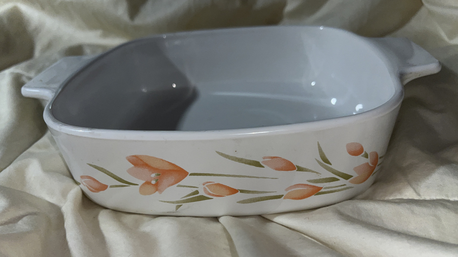 Corning Ware A-1-B 1 Liter Peach Floral Pattern With Pyrex No Lid | eBay