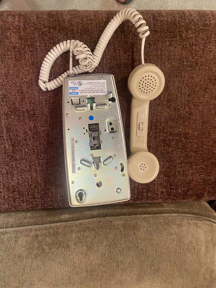 Vintage Cortelco Push Button Wall Phone Tan | eBay