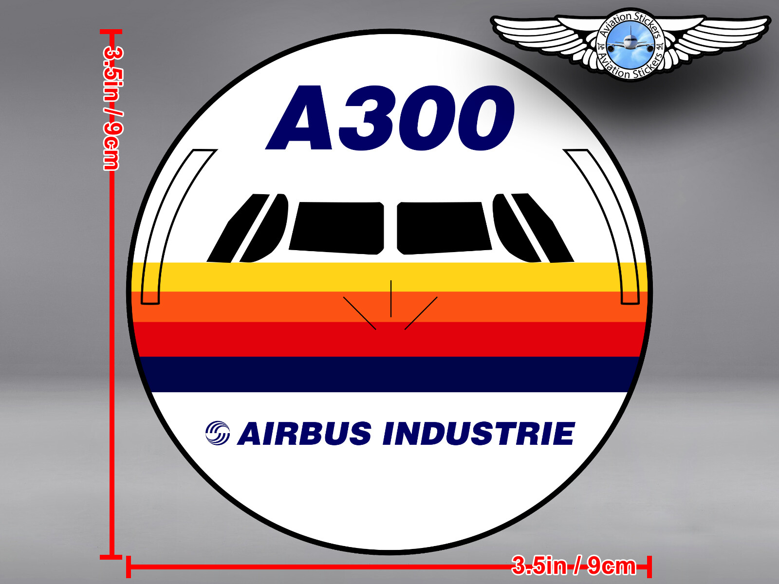 AIRBUS INDUSTRIE A300 A 300 FRONT VIEW DECAL / STICKER | eBay
