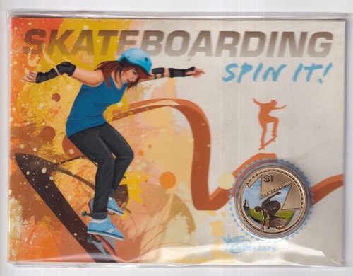 AUSTRALIAN: 2013 $1 YOUNG COLLECTORS SKATEBOARDING SPIN IT. COLOURED ...