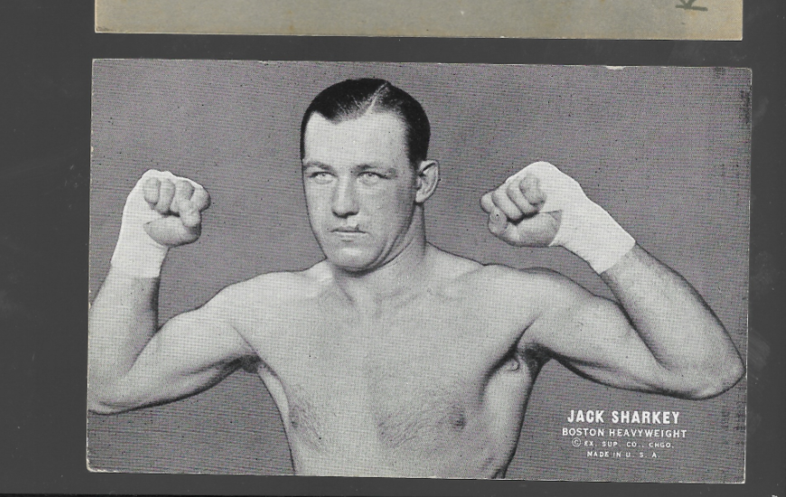 Jack Sharkey Boxing Exhibit Card Postcard Penny Arcade 1920s Boston ...
