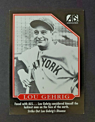 Rare 1990 ALS Association Strike Out Gehrigs Disease Lou Gehrig Black ...