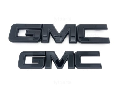 NEW Grille Tailgate Emblem Black For 2015-19 GMC Sierra 1500 2500HD ...