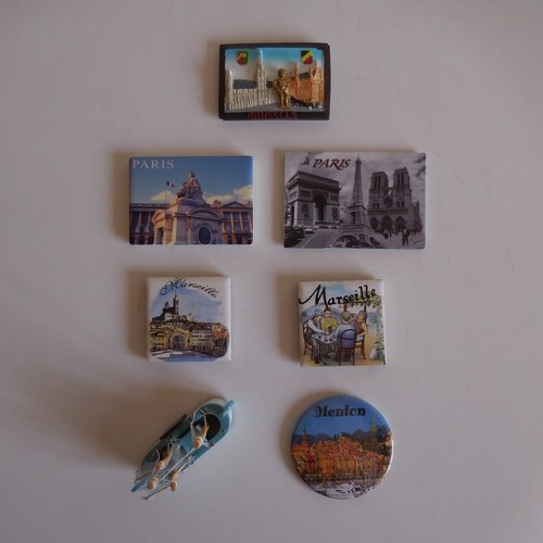 7 magnets aimants BRUSSELS Belgique PARIS MARSEILLE MENTON France N4721 ...