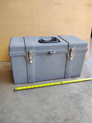 Contico Tuff Box Gray 20 inch Plastic Tool Box with Tray Vintage | eBay