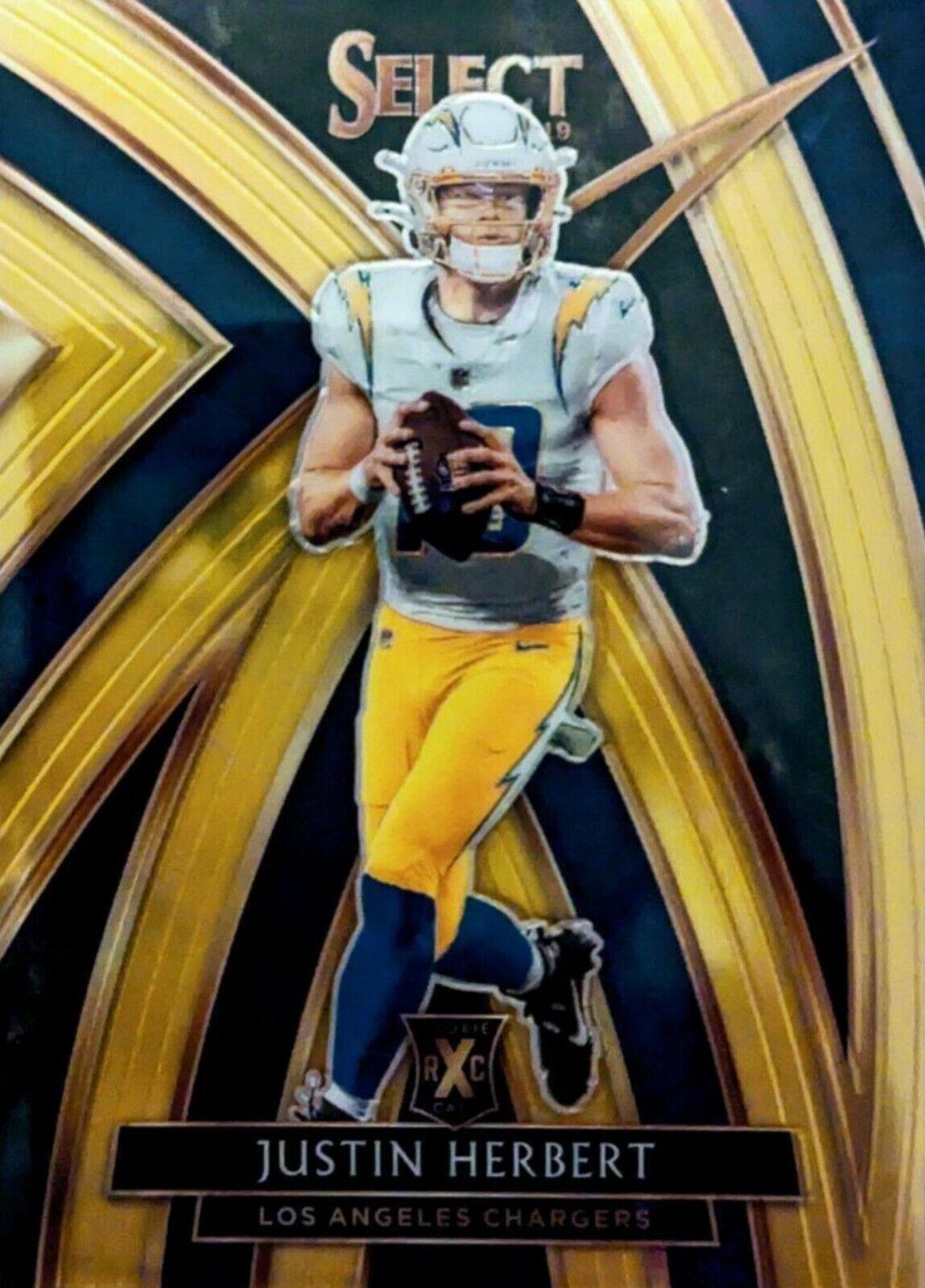 2019 Panini Select - 2020 Xrc Prizm Redemption Justin Herbert #303 Gold ...