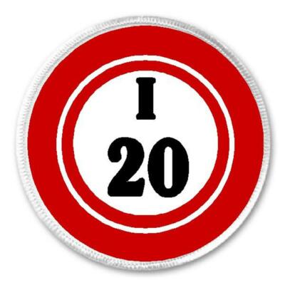 I 20 I20 Bingo Ball - 3" Sew / Iron On Patch Game Hobby Number Board ...