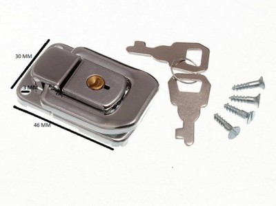 Locking case clasp toggle fastening trunk catch with 2 keys 48mm x 33mm ...