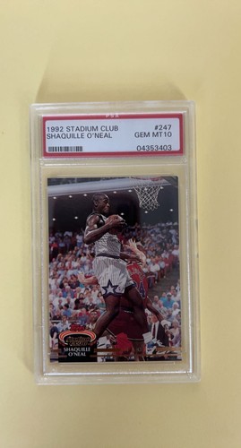 1992 Topps Stadium Club #247 Shaquille O'Neal Rookie Card RC PSA GEM ...