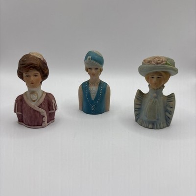 Vintage Avon Ceramic Porcelain Figurines Ladies Set of 3 | eBay