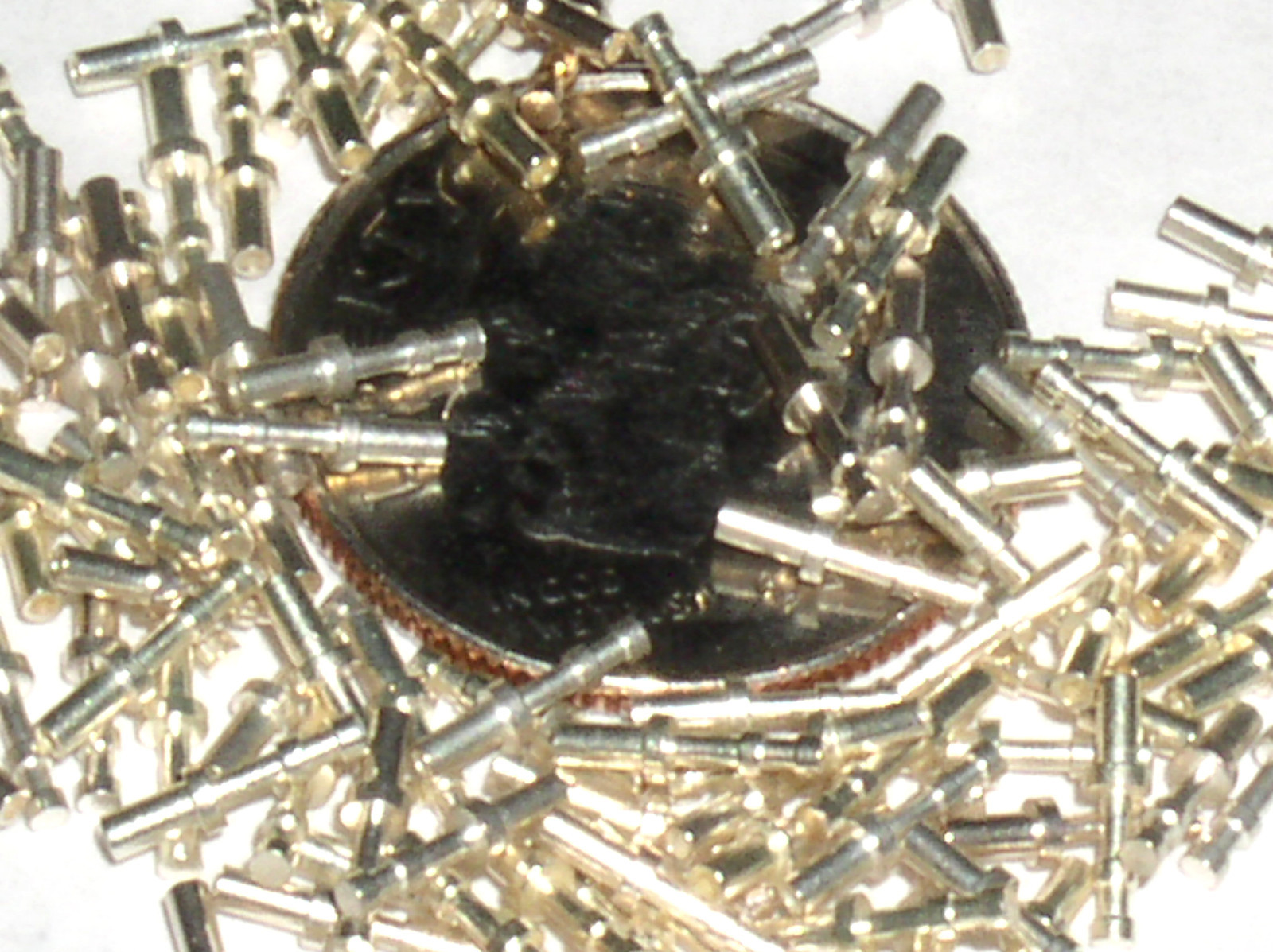 100 CONCORD 12-227-2-01 12227201 SILVER PLATED BRASS SWAGE PCB TURRET ...