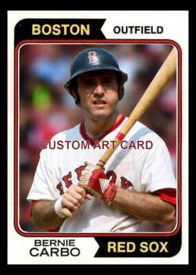 Bernie Carbo Boston Red Sox Custom Made Baseball Art Card | eBay