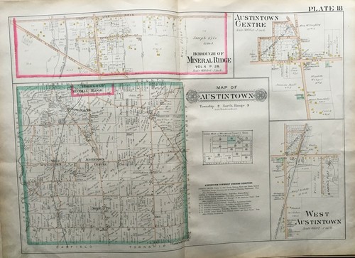 1899 AUSTINTOWN CENTRE MINERAL RIDGE MAHONING COUNTY OHIO A.H. MUELLER ...