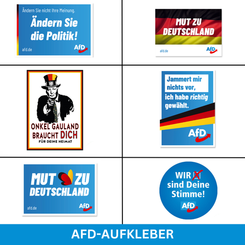 AFD Alternative für Deutschland Aufkleber Sticker Wahlkampf Fanartikel ...