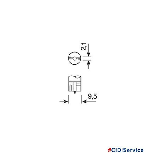 2 x Osram WY16W Lamp 12V 16W W2.1 .5d all Glass Bulb W16W Orange 921NA ...