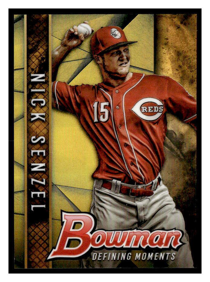 2017 Bowman Draft #BDM-NS Nick Senzel Defining Moments Gold Refractor ...