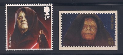 STAR WARS - EMPEROR PALPATINE - SET OF 2 POSTAGE STAMPS - MINT ...