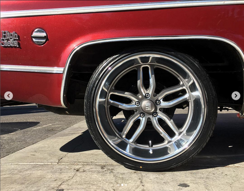 4 22" US MAGS C-TEN U129 22X8.5 + 22X10.5 5X127 CHEVY OBS 1500 C-10 ...