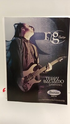 IBANEZ GUITARS TERRY BALSAMO EVANESCENCE PRINT AD 11 X 8.5 t1 | eBay