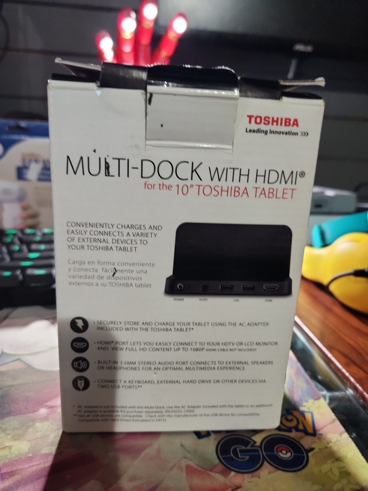 Toshiba PA3934U-1PRP Multi-Dock with HDMI for the 10" Toshiba Tablet | eBay