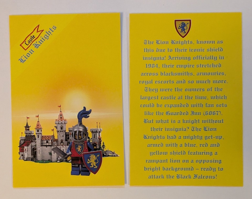 Lego Classic Castle Lion Knights Shield Logo Enamel Pin Badge on Card ...