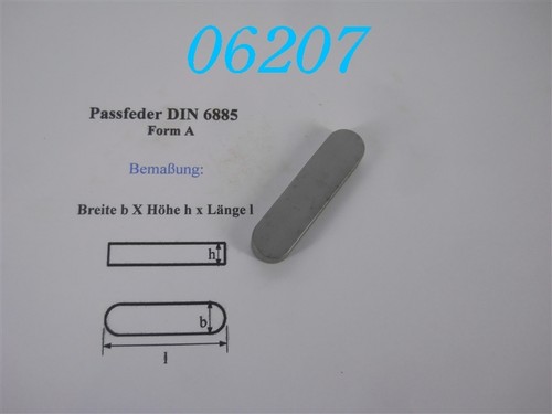 PASSFEDER A 16 x 10 x 63 HOHE FORM -DIN 6885- | eBay