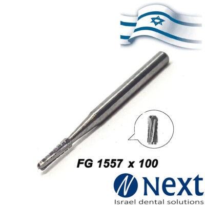 Lot X 100 Dental FG carbide burs 1557 Israel made powerful cutting bur ...