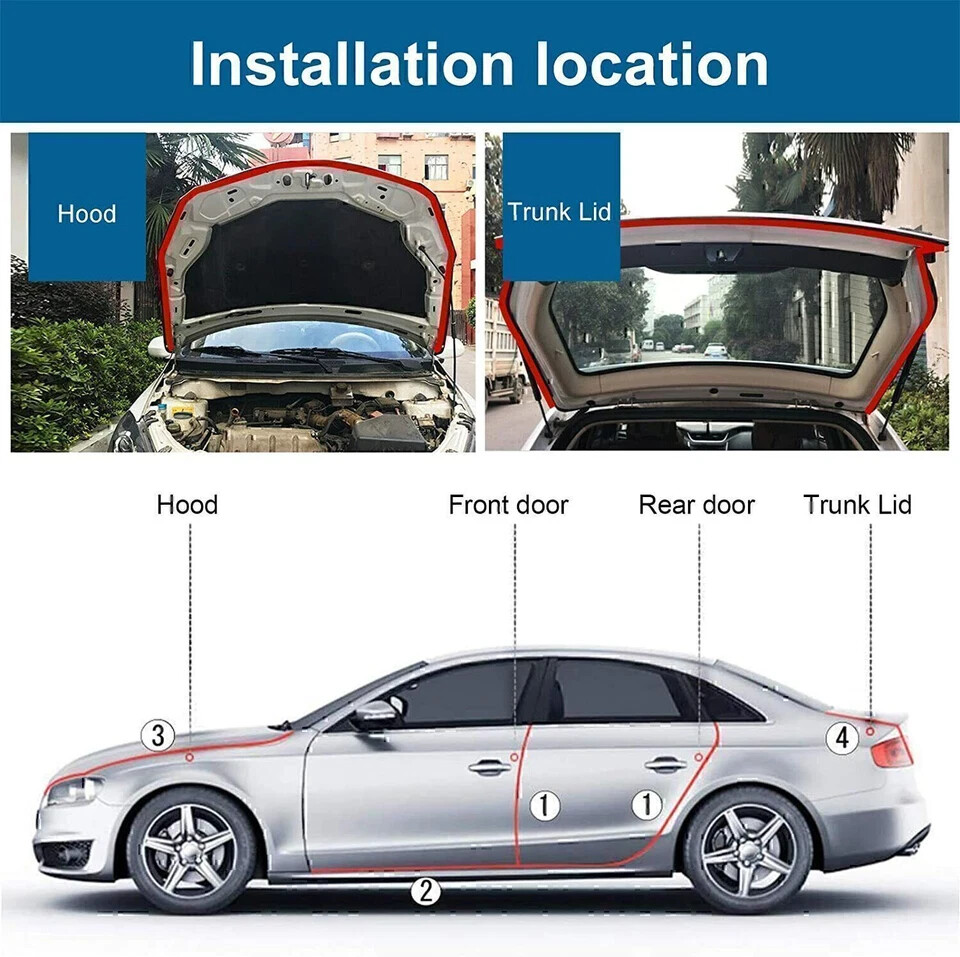 13FT Car Parts Door Window Push-On Pinch Weld Trim Decoration Rubber ...