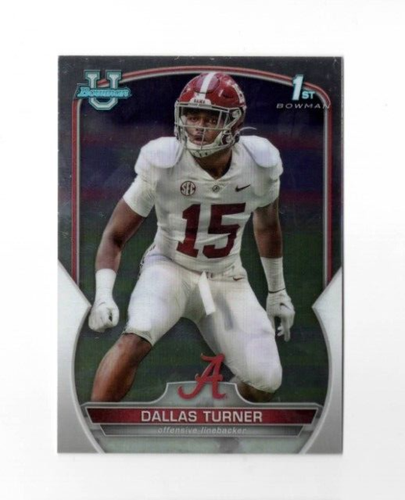 2022 Bowman U Chrome 1st DALLAS TURNER Alabama Crimson Tide card #6 ...