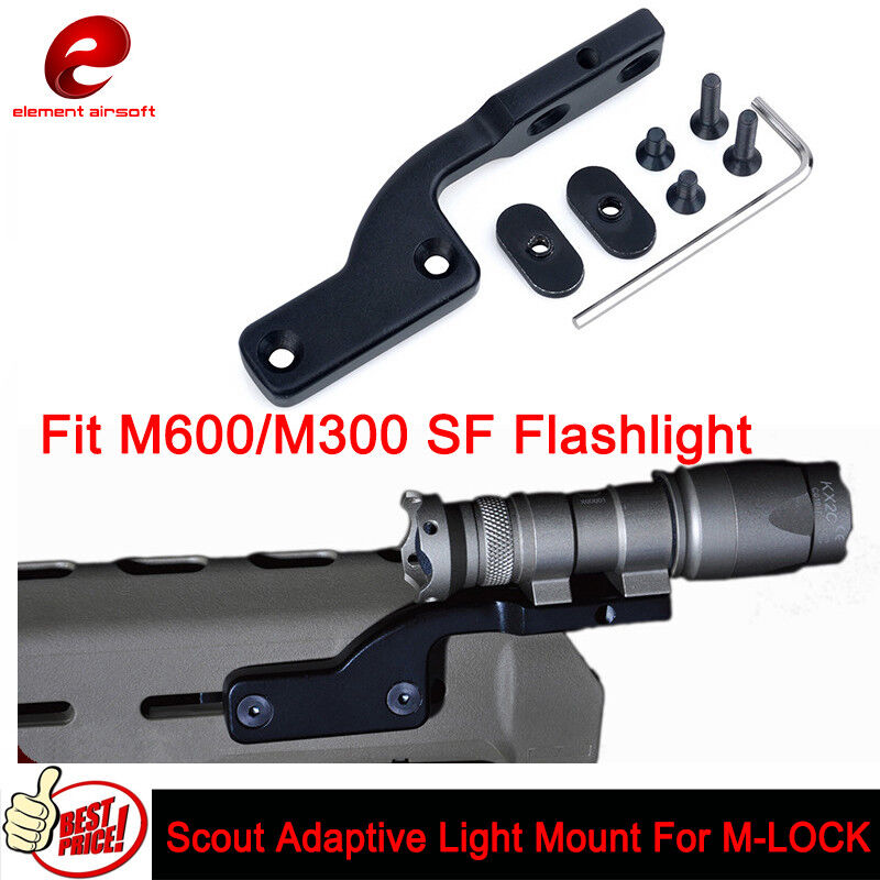 Airsoft Scout Adaptive Light Mounts Offset Mlok Base For M-LOK M600 ...